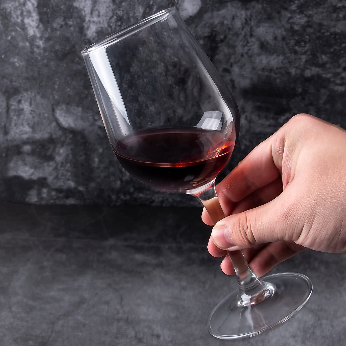 FAWLES Fully Tempered Wine Glasses, Shock Resistant Wine Glass Set for Red or White Wine, Dishwasher Safe Stem Glasses for Restaurants, Bars, Home (Set of 12, 12 oz)