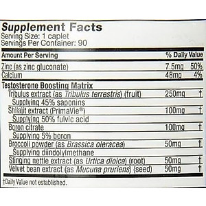 Testosterone Booster for Men MuscleTech Test HD Tribulus Terrestris for Men Max-Strength ATP & Test Booster for Men, Boost Free Testosterone Levels, 90 Pills