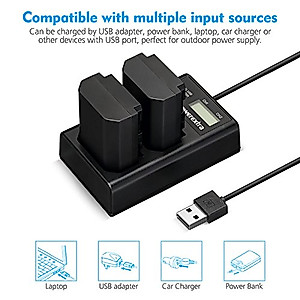 Powerextra Replacement Sony NP-FZ100 Battery and Dual USB Charger for Firmware 2.0 Sony Alpha A7 III, A7R III, A9, Sony Alpha 9, A7R3, a6600, a7R IV, Alpha a9 II, Alpha 9R, A9R, Alpha 9S Camera