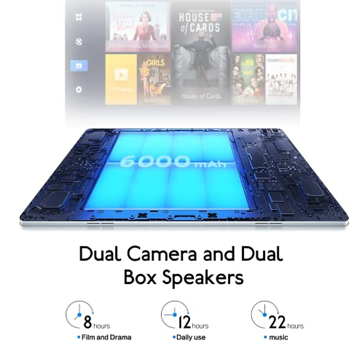 Freeski Tablet 10.1 Inch Android 10-2GB RAM 32GB ROM, 6000mAh Battery Quad Core IPS HD Touchscreen Tablets (Silver)