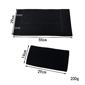 TOPBATHY Jewelry Roll Bag Travel Jewelry Case Roll Organizer Display Storage Box for Journey Necklace Bracelet Earrings Ring (Black)