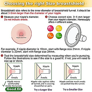 Nenesupply 19mm Soft Flange Compatible with Medela Breast Pump Parts Replace 19mm Flange for Medela Accessories Compatible with Pump in Style Parts Symphony Swing Harmony Pump and Personalfit Flex