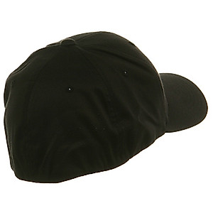 Flexfit Premium Wooly Combed Twill Cap, XL/XXL (Black)