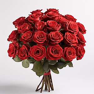 50 Red Roses- Fresh Cut Flowers- Beautiful Long Stems