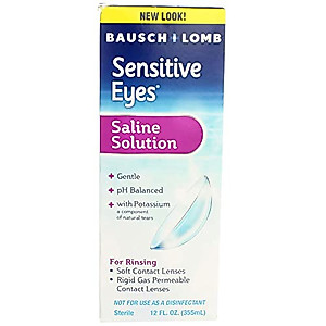 Bausch & Lomb Sensitive Eyes Plus Saline Solution 12 oz (Pack of 7)