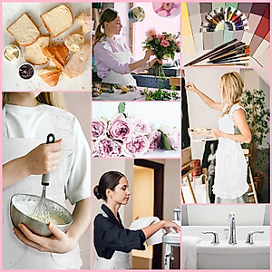 Tarpop Retro Ruffle Apron Fancy Cute White Apron for Kitchen Cooking Baking Cleaning Maid Costume Frilly Adorable Waitress Aprons Vintage Costume