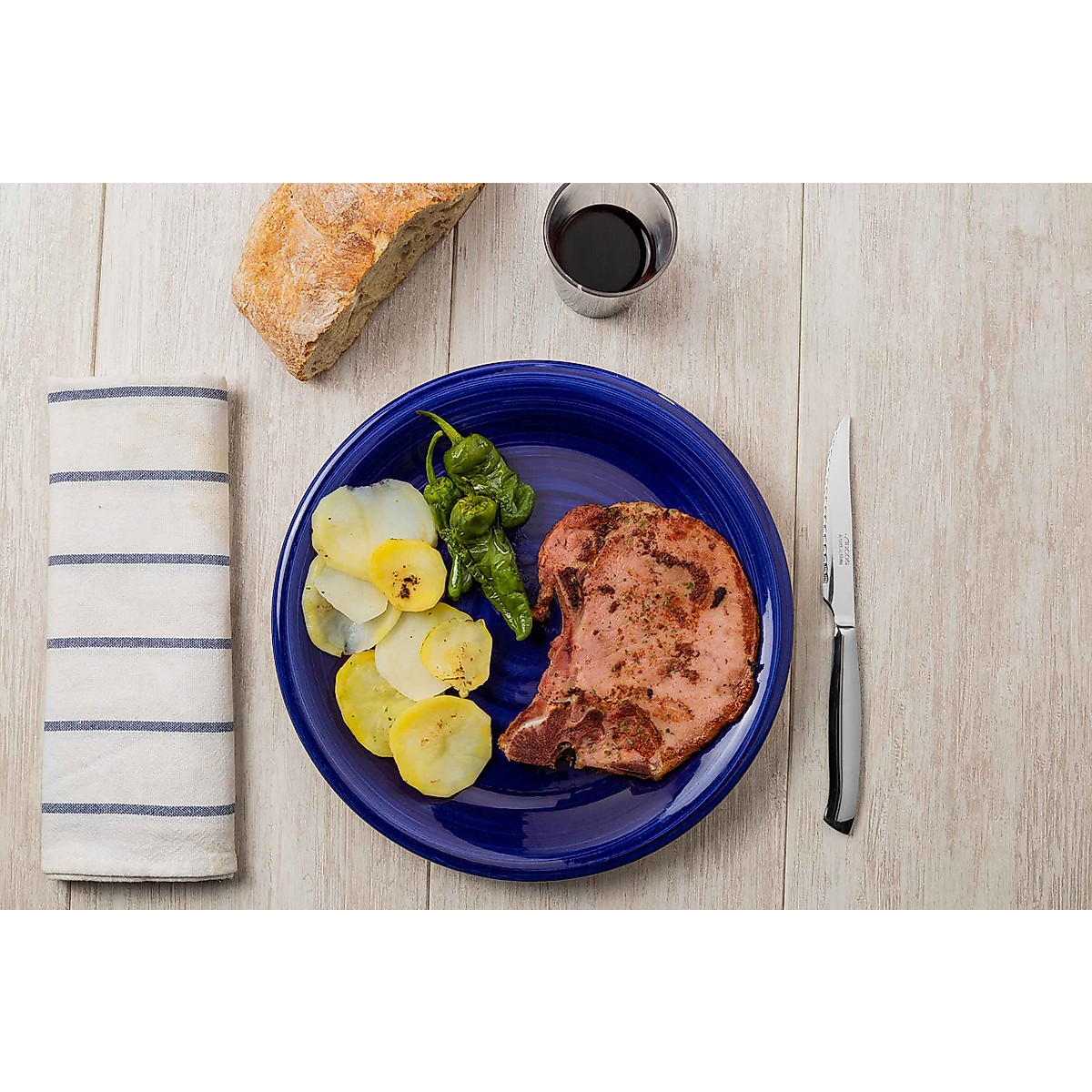 ARCOS Mesa Steak Set, 4 inches, Silver