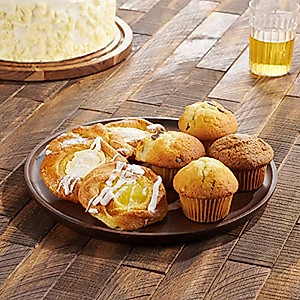 Table Concept Serving Tray, Round Wooden Serving Tray, Serving Platter, Charcuterie Board, Housewarming Gifts - 12"