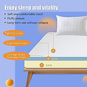 12 Inches Cooling-Gel Memory Foam Mattress Medium Firm Feel Memory Foam Mattress Bed in a Box CertiPUR-US Certified,Full