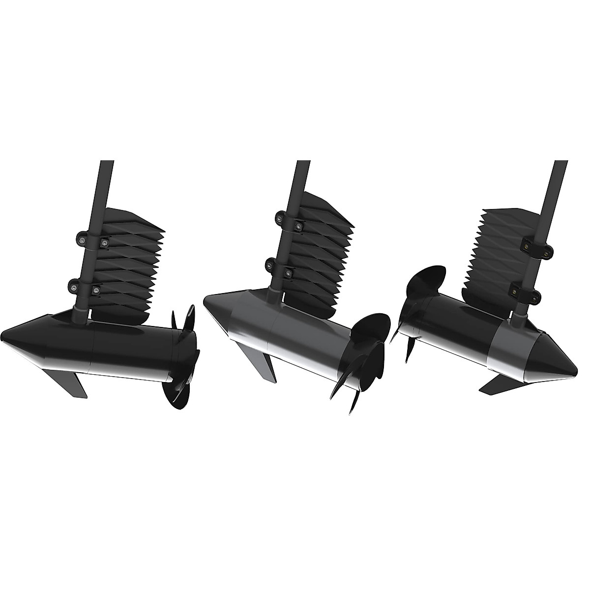 NyVoozy Rudder Clamp on Boat Rudder Fits Most 24 to 55" Trolling Motors, Kayak Rudder Kit Designed for Kayak, Canoe, Angling Boat, etc, Electric Motors Rudder Clamp Widely Use for Canoe, Jon boat, etc