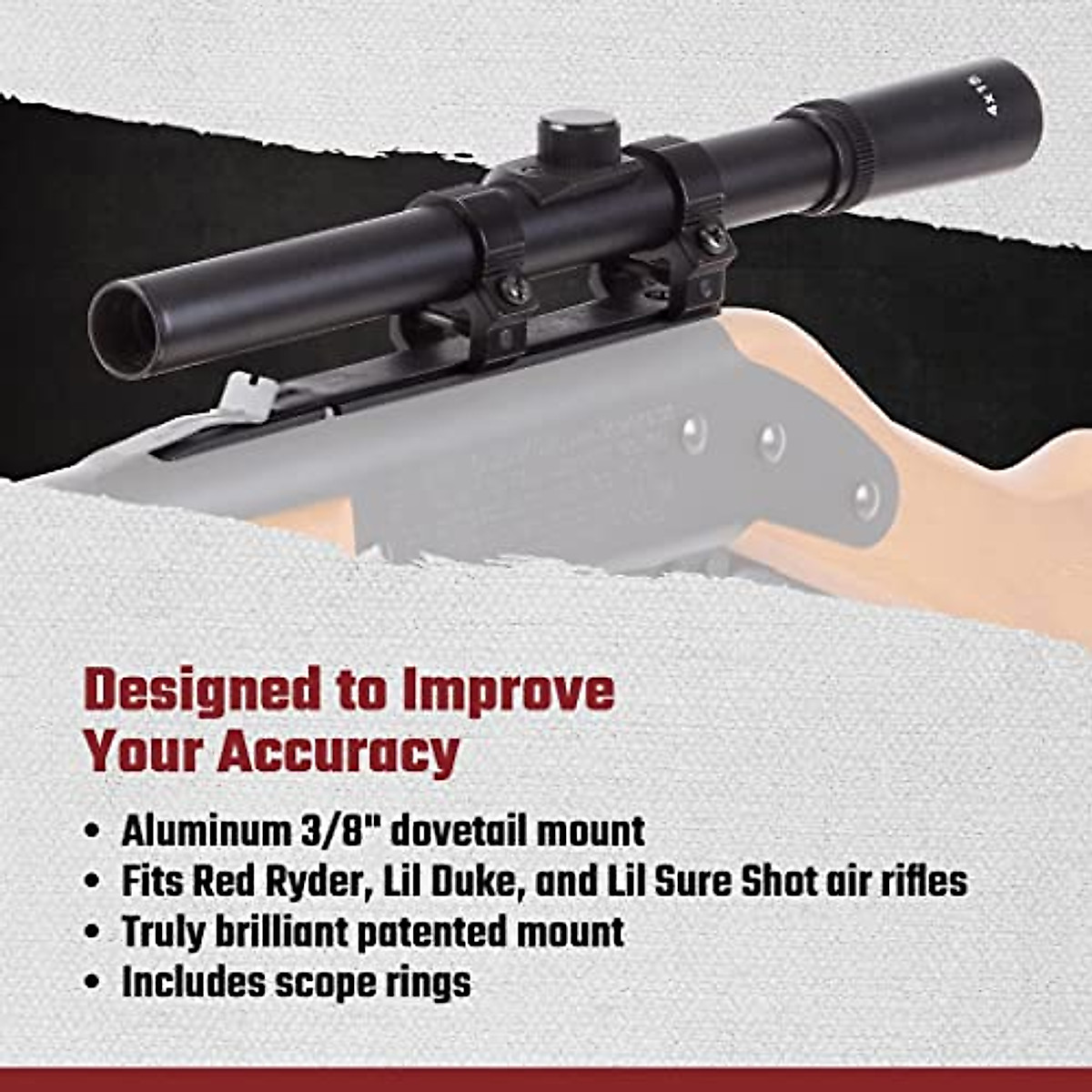 Western Justice Lasso Scope Mount, Aluminum Air Gun Mount Attachment