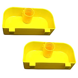 STOBOK Bird Cage Water Dispenser Feeder: 2PCS Parrots Cage Automatic Water Bowl Double Mouth Waterers for Poultry Parrot Pigeon Parakeet Budgie