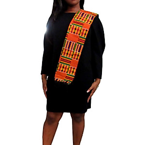 ShopHaven African Kente Scarf, Kente Stole, Kente Cloth, African Scarf, African Print, Black Graduation, Black History, Kwanzaa, Afrocentric, Africa,