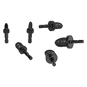 6PCs Swaging Tool Drill Bit Set Copper Aluminum Pipes Expansion Tube Expander Drill Bit Air Conditioner Maintenance HVAC Tools(Hex Shank)