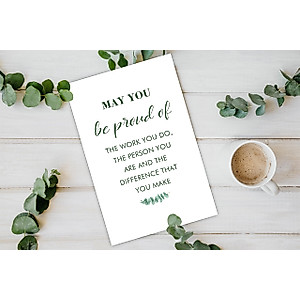 Heyshoo May You Be Proud Of The Work You Do, Thank You Card, Teacher Thank You Card, Corporate Key Worker Thanks Gift