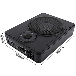 Patioer 8" 600w Car/Truck Audio Slim Under-Seat Powered Subwoofer Sub Bass Speaker Kit