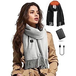 Eventek Heated Scarf for Men/Women with 5500mAh Battery, 3 Temperature Settings Battery Operated Heater for Winter