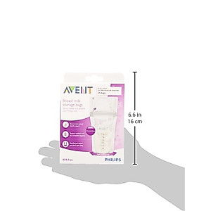 Philips AVENT Breast Milk Storage Bags, 6 Ounce, 25 Count