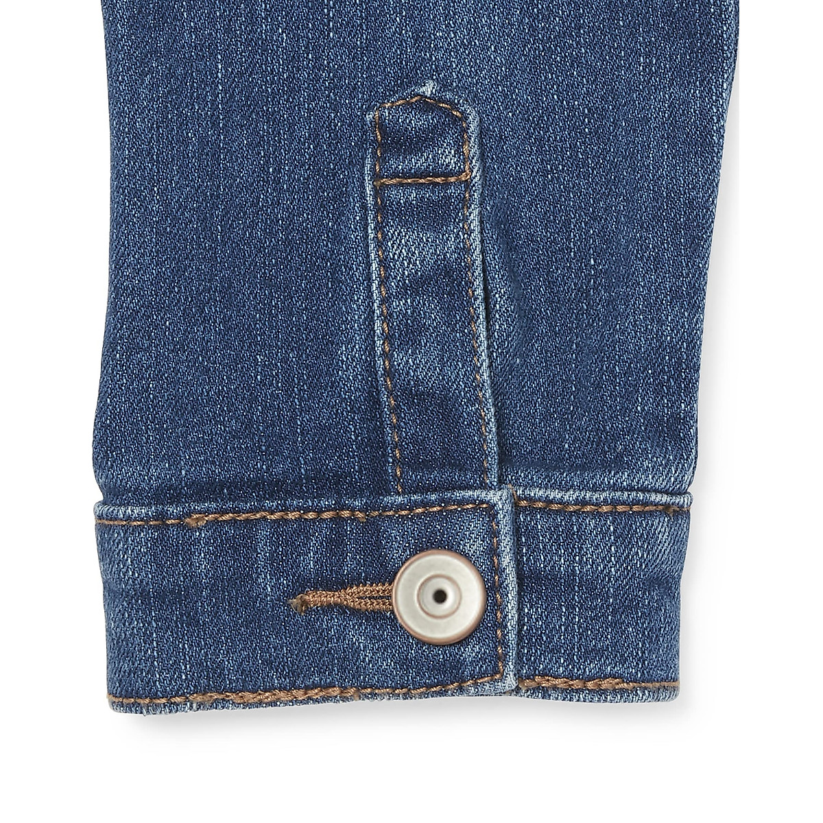 The Children's Place girls Basic Denim Jacket, Azure Wash, Large US