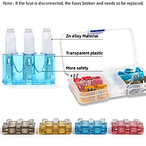 SINBRLAI AMP Micro 3 Fuse, 3 Prong Micro Blade Fuse, Applicable to The Maintenance, Replacement of Car, Automobile Trucks, Ships, Automotive Lighting (60PCS)
