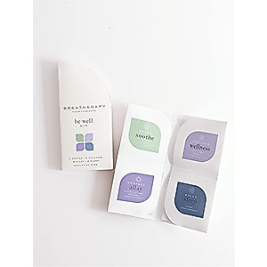 Breatherapy Be Well Kit - Pure Essential Oil Aromatherapy InhalationTabs, 8-Pack (2 Each: Wellness, Allay, Soothe, Sleep)