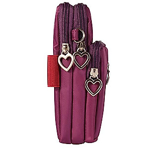 Women Roomy Pouch Small Crossbody Phone Bag Wrist Purse for Samsung Galaxy S22 Ultra S21 Ultra S22+ S20+ 5G S20 Ultra A02 A03s A03 A13 A53s A53 Moto G Stylus G Power BLU F91 G91 Max (Purple)