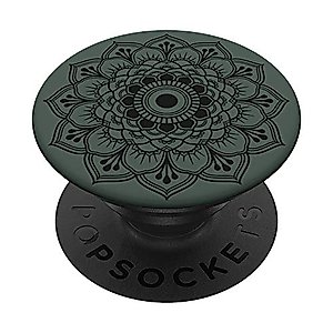 Dark Forest Pro-Max Midnight-Green Mandala Alpine Green PopSockets Swappable PopGrip