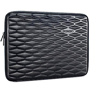 DOMISO 10.1 Inch Shockproof Waterproof Laptop Sleeve Lightweight Soft EVA Tablet Case for 10.1-10.5 Inch Laptops/Kids Tablet/iPad Pro/iPad Air/Lenovo Yoga Book/Asus/Acer, Black