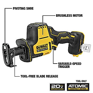 Dewalt DCK489D2 ATOMIC 20V MAX Brushless Lithium-Ion Cordless 4-Tool Combo Kit (2 Ah)