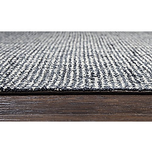 Rizzy Home Brindleton Black/Ivory Tweed 8' x 10' Rug