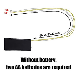 Retisee 12 Pcs Halloween Glowing LED Light Up Eyes, 35.4'' Eyes Lights for Halloween Cosplay, Battery Not Included(Red)