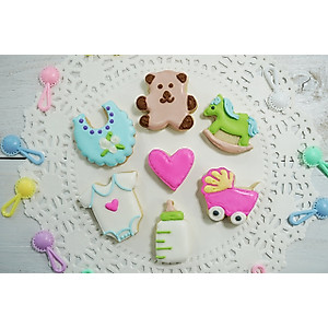 R&M International Mini Baby Cookie Cutters, Assorted, 7-Piece Set