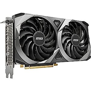 MSI Gaming GeForce RTX 3060 Ti LHR 8GB GDRR6X, 256-Bit, HDMI/DP, Nvlink, Torx Fan 3, Ampere Architecture OC Graphics Card (RTX 3060 TI Ventus 2X 8GD6X OC)