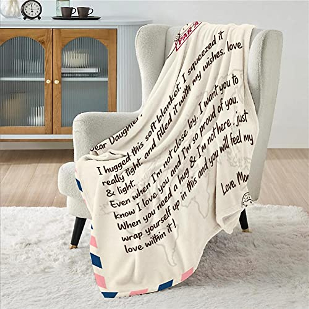 Daughter Blanket Gift from Mom Birthday Gifts for Daughter | to My Daughter Blanket from Mother, Christmas Mothers Day Bday Presents for Daughter Step Duaghter Throw Blanket 50" X 60"