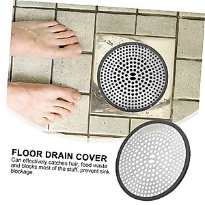 Veemoon Bathroom Floor Drain Cover Filters Wash Basin Drain Cover Water Sink Filter Hose Bib Wheel Water Trough Stainless Strainer Stainless Sink Bathtub Sponge Hair Stainless Steel