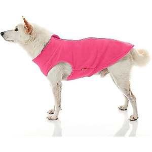 Gooby Zip Up Fleece Dog Sweater - Pink, 3X-Large - Warm Pullover Fleece Step-in Dog Jacket with Dual D Ring Leash - Winter Small Dog Sweater - Dog Clothes for Small Dogs Boy and Medium Dogs