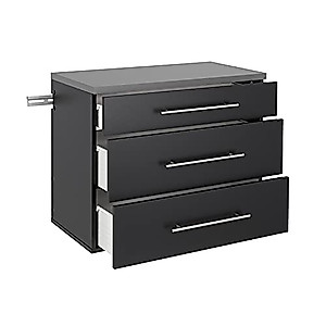 Prepac HangUps 3-Drawer Base Storage Cabinet, Black