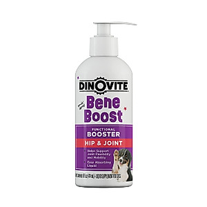 Dinovite BeneBoost Hip & Joint Liquid Food Topper for Dogs - Glucosamine Supplement - Joint Mobility Meal Topper - 16 oz
