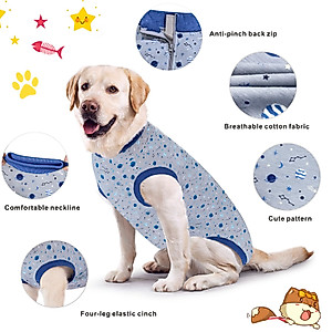 Mosucoirl Dog Recovery Suit,Dog Suit Soft Dog Onesie Breathable Dog Surgery Recovery Bodysuit Medical Pet Shirt for Abdominal Wounds for Dogs Cats Female Male Small Medium Large