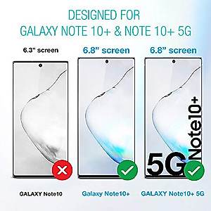 XClear 3 Pack Screen Protector Designed for Galaxy Note 10 Plus/Note 10 Plus 5G (2019) [Case Friendly] TPU Film Anti-Scratch HD Protector Compatible Samsung Galaxy Note10+ / Note 10+ 5G - Pack of 3