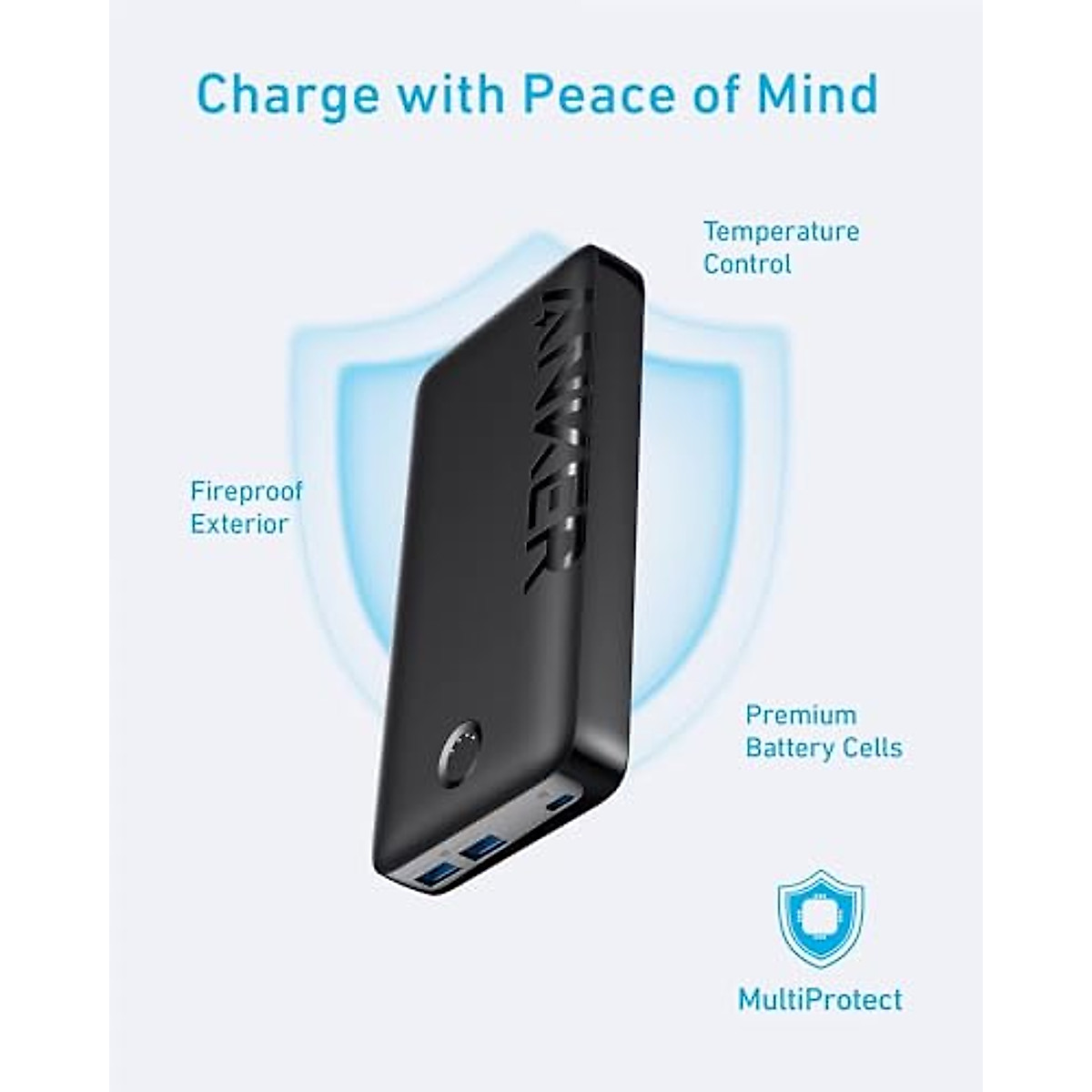 Anker Power Bank, 20,000mAh Portable Charger with USB-C Fast Charging, Works for iPhone 15/15 Plus/15 Pro/15 Pro Max, iPhone 14/13/12 Series, Samsung, iPad Pro, AirPods, Apple Watch, and More