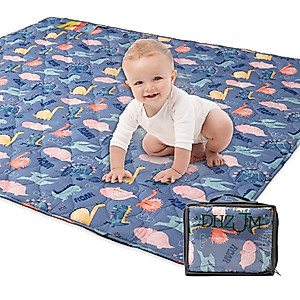 DHZJM Baby Play Mat,50x50 Playpen Mat,One-Piece Crawling Mat Non Slip Baby Mat for Floor,Tummy Time Mat- Compatible for LIAMST Baby Playpen 50x50 Inches-Baby Registry Search(Dinosaur)