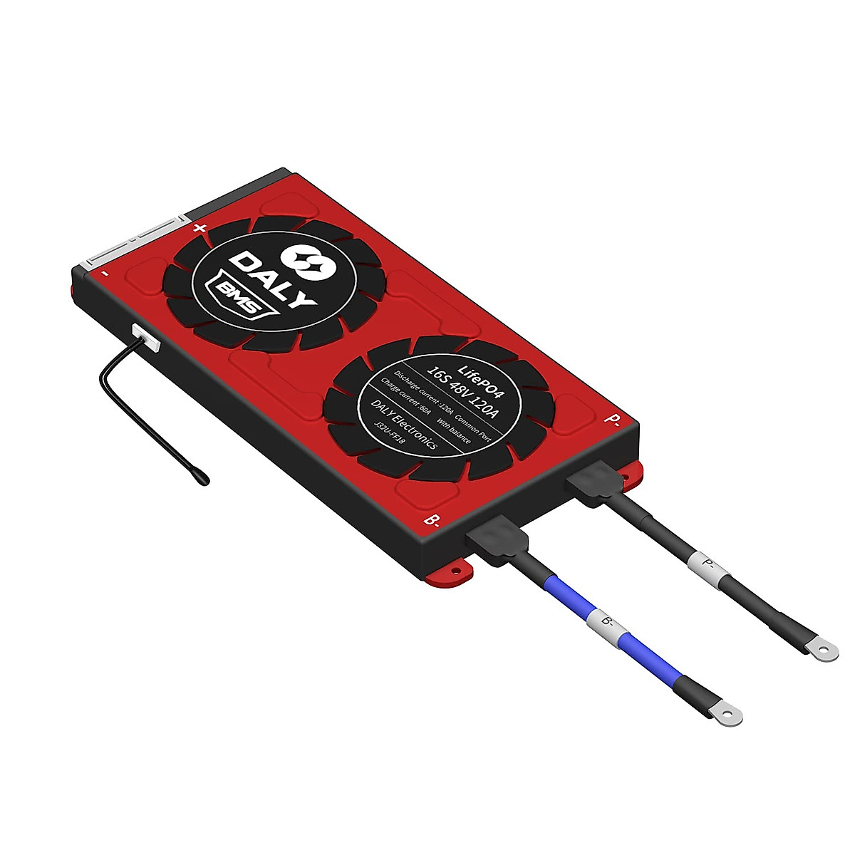 DALY Programmable Smart Lifepo4 BMS 16S 48V 120A LiFePO4 Battery Protection Board with Balance Leads Wires UART Communication for Power Converter Inverter