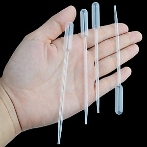 BronaGrand 200pcs 0.5ml Disposable Plastic Graduated Transfer Pipettes Dropper