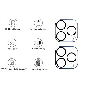 Ailun Camera Lens Protector for iPhone 13 Pro 6.1" & iPhone 13 Pro Max 6.7",Tempered Glass,9H Hardness,Ultra HD,Anti-Scratch,Easy to Install,Case Friendly [Does not Affect Night Shots] [2 Pack]