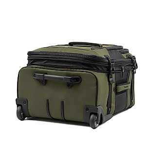Travelpro Unisex-Adult Bold-Softside Expandable Rollaboard Upright Luggage, Olive/Black, Checked-Medium 25-Inch