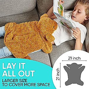 FRIENDLY CUDDLE Weighted Lap Pad for Kids 5 lbs. Sensory Weighted Stuffed Animals Lap Blanket for Kids Adults with Sensory Processing Disorder (Teddy)