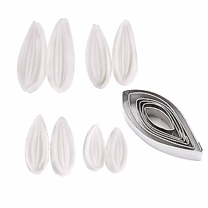 KALAIEN Dahlia Sugar Flower Veining Molds Fondant Cutters Gumpaste Cake Craft Tools(14PCS)