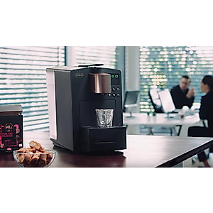 K-fee® Grande Single Serve Pods Coffee, Espresso, Milk Machine (Black/Copper) | Mill Coffee and Starbucks® Verismo* Compatible