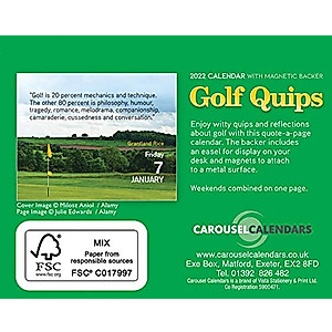 Golf Quips 2022 Mini Boxed Calendar